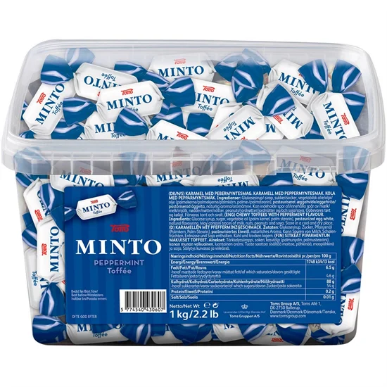 Karameller Toms Minto Peppermint 1 kg Bøtte - Kun 176,00 KØB